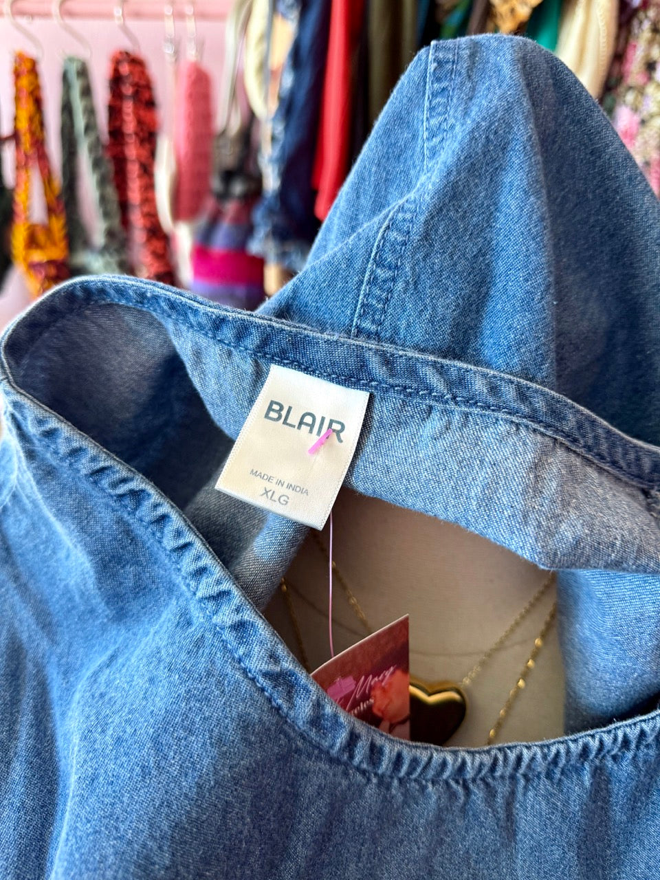 2000s Pockets full of Posies Denim Smock Dress - Size 2X/3X – Proud ...